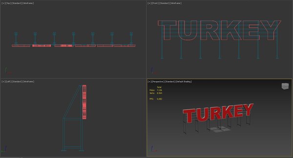 3D country sign turkey - TurboSquid 1804998