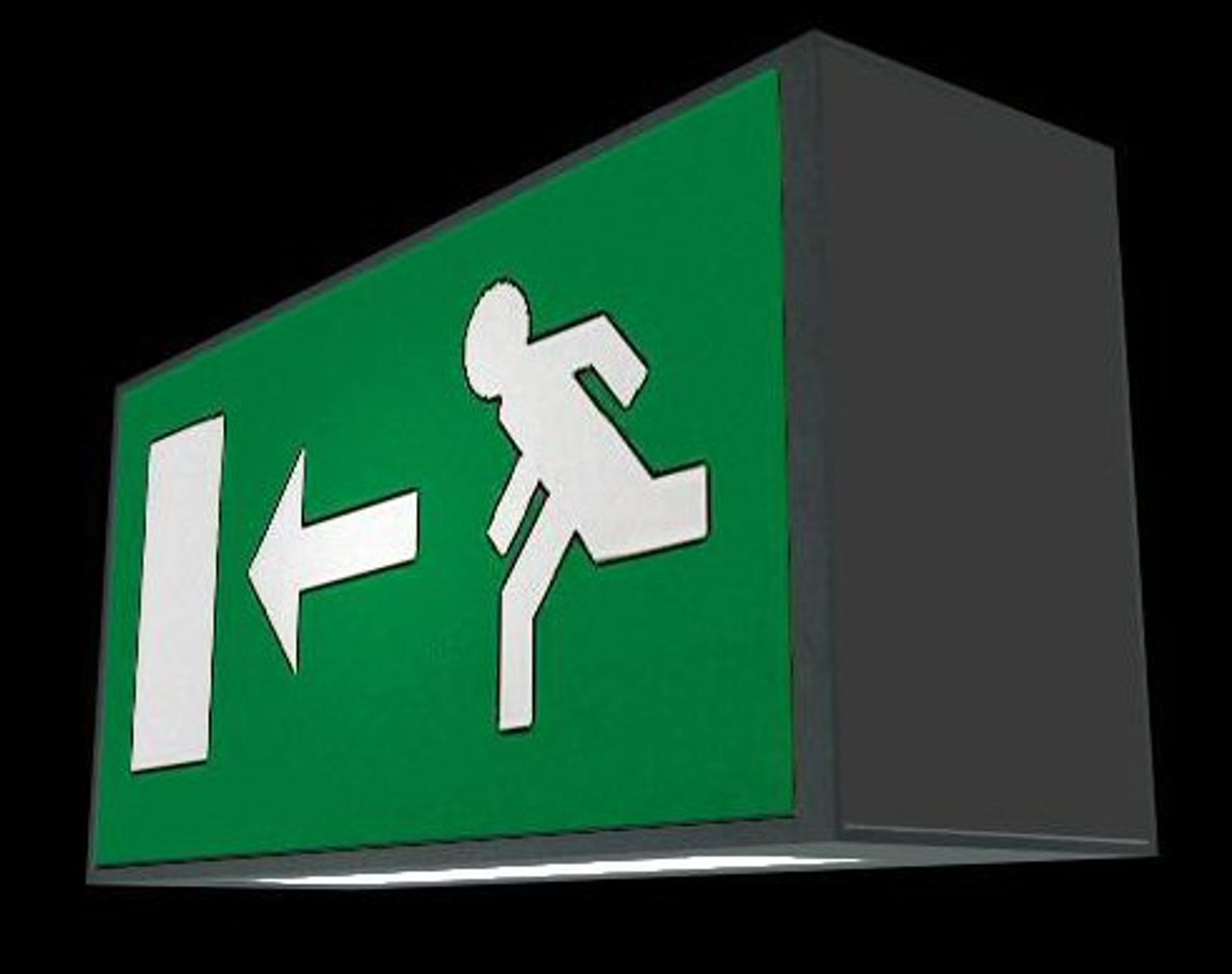3d model european exit signs