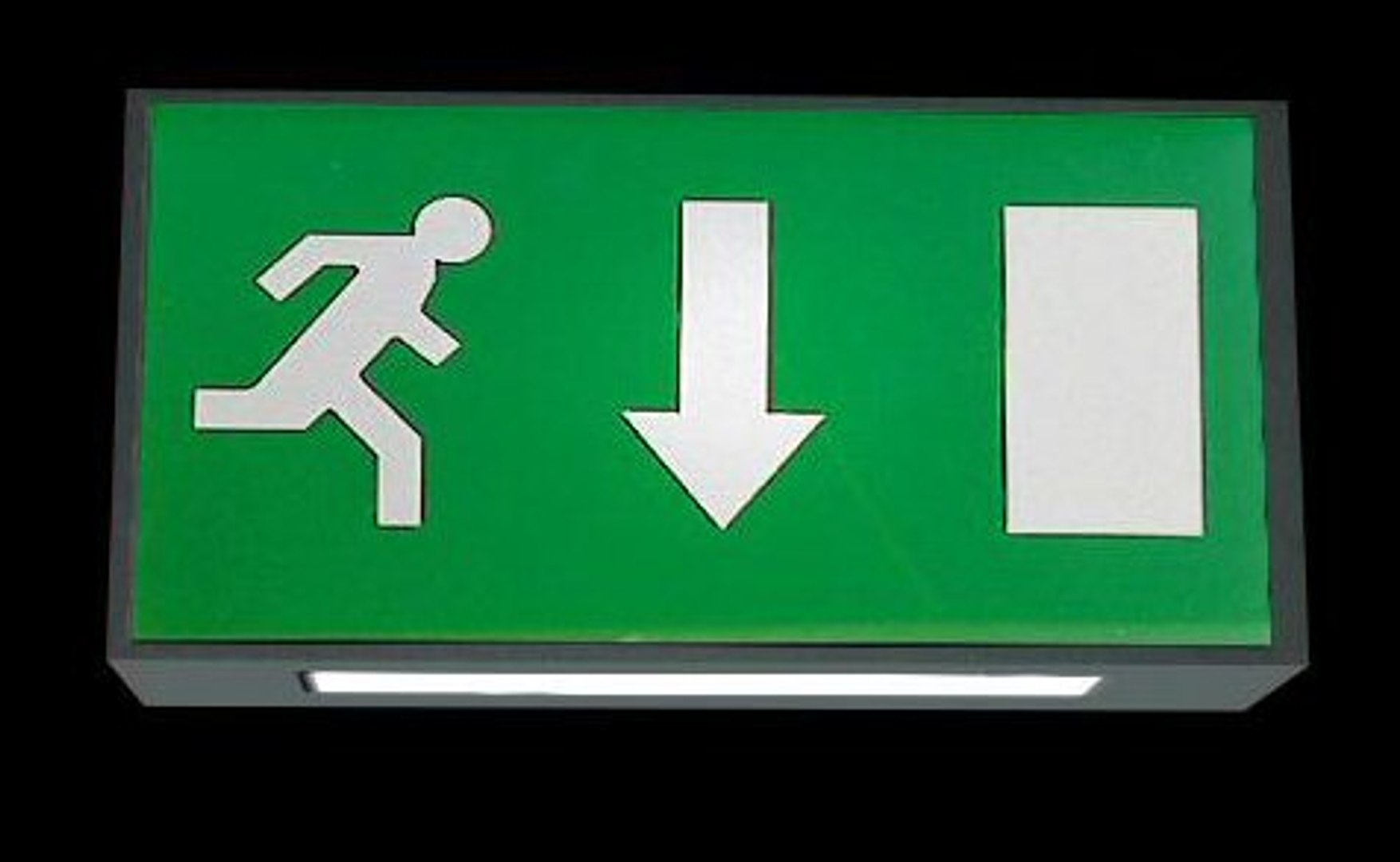 3d model european exit signs