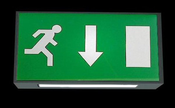 3d model european exit signs