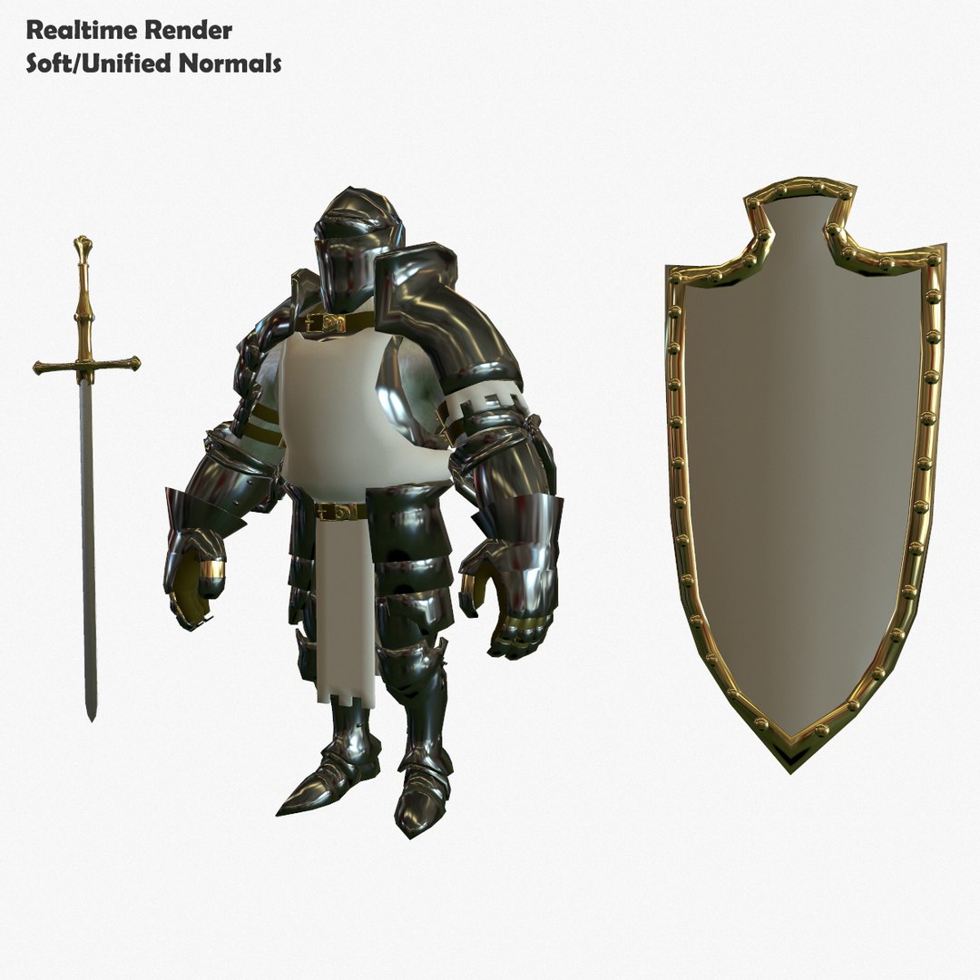 3d model of base mesh knight series