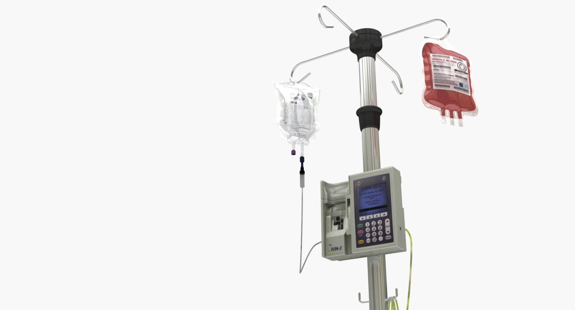 Dialysis iv stand syringe 3D model - TurboSquid 1510251