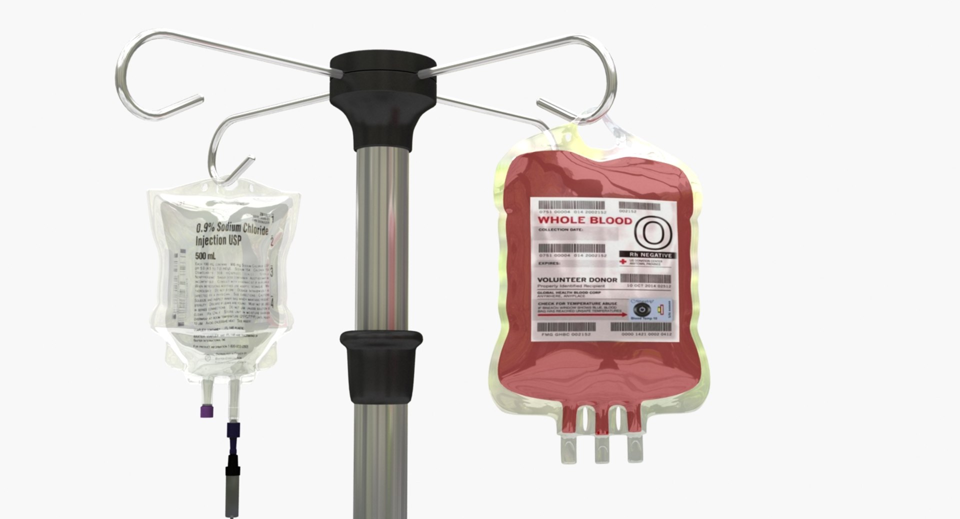 Dialysis iv stand syringe 3D model - TurboSquid 1510251