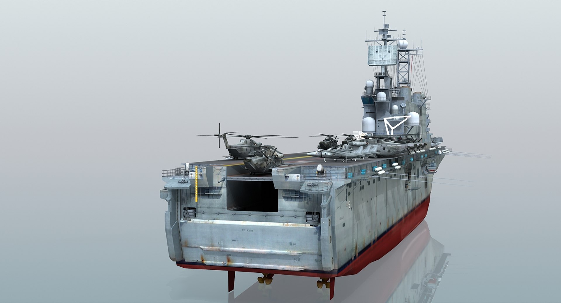 Uss Peleliu Lha-5 3d Model