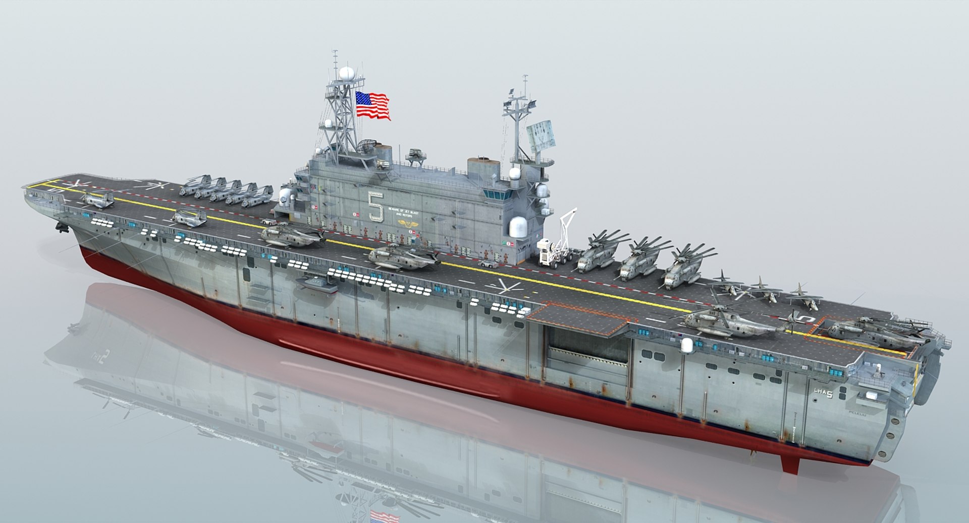 Uss Peleliu Lha-5 3d Model
