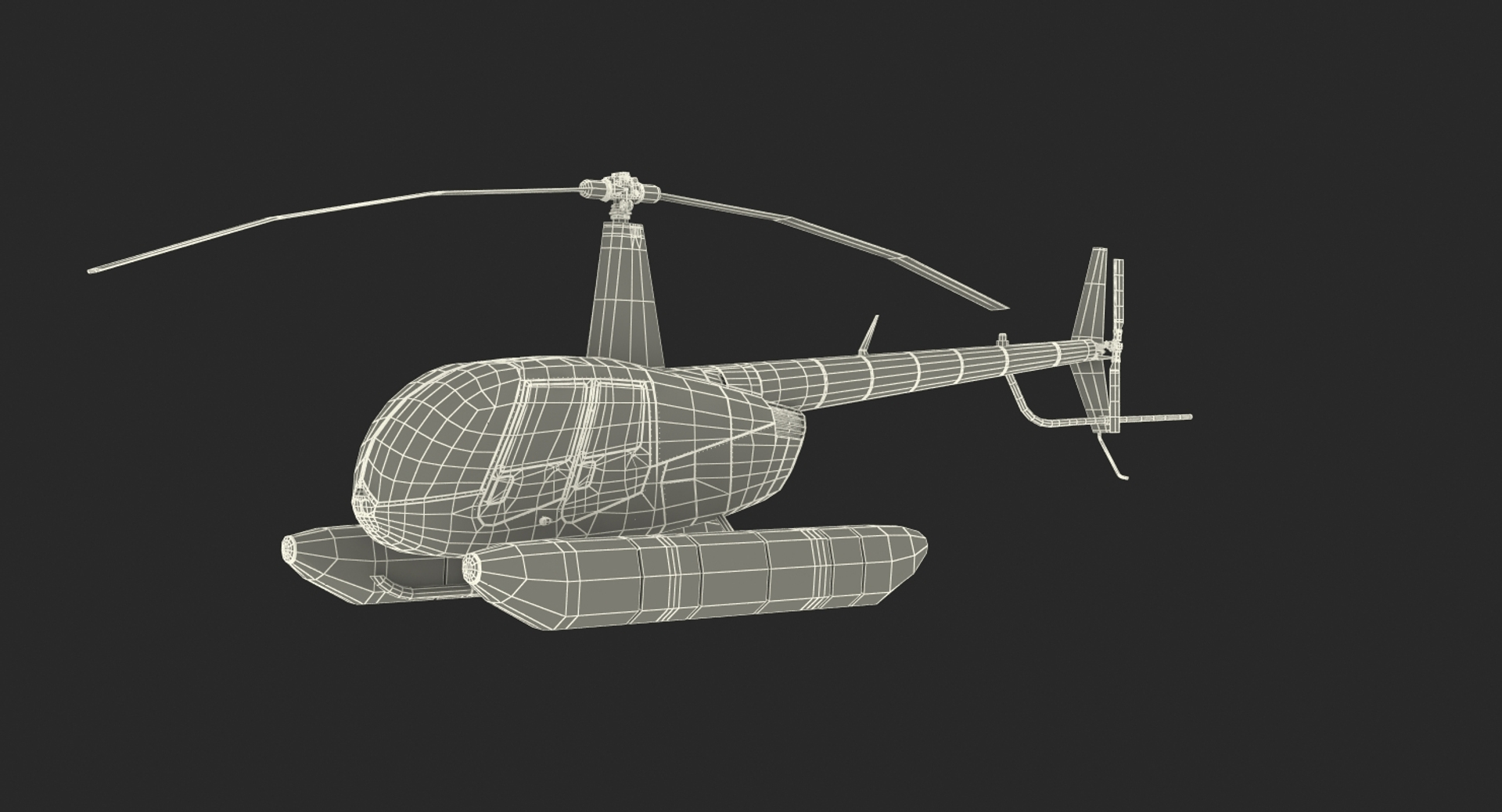 Helicopter Robinson R44 Floats Max