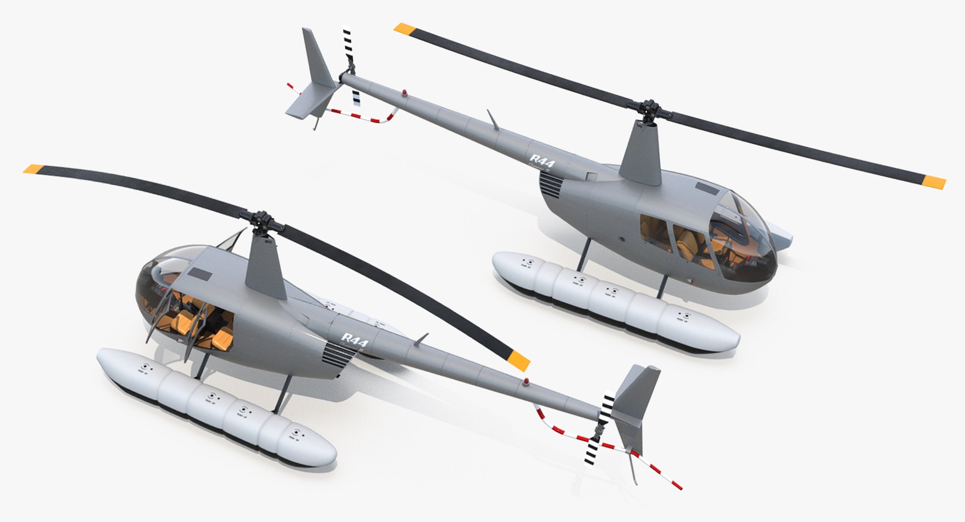 Helicopter Robinson R44 Floats Max