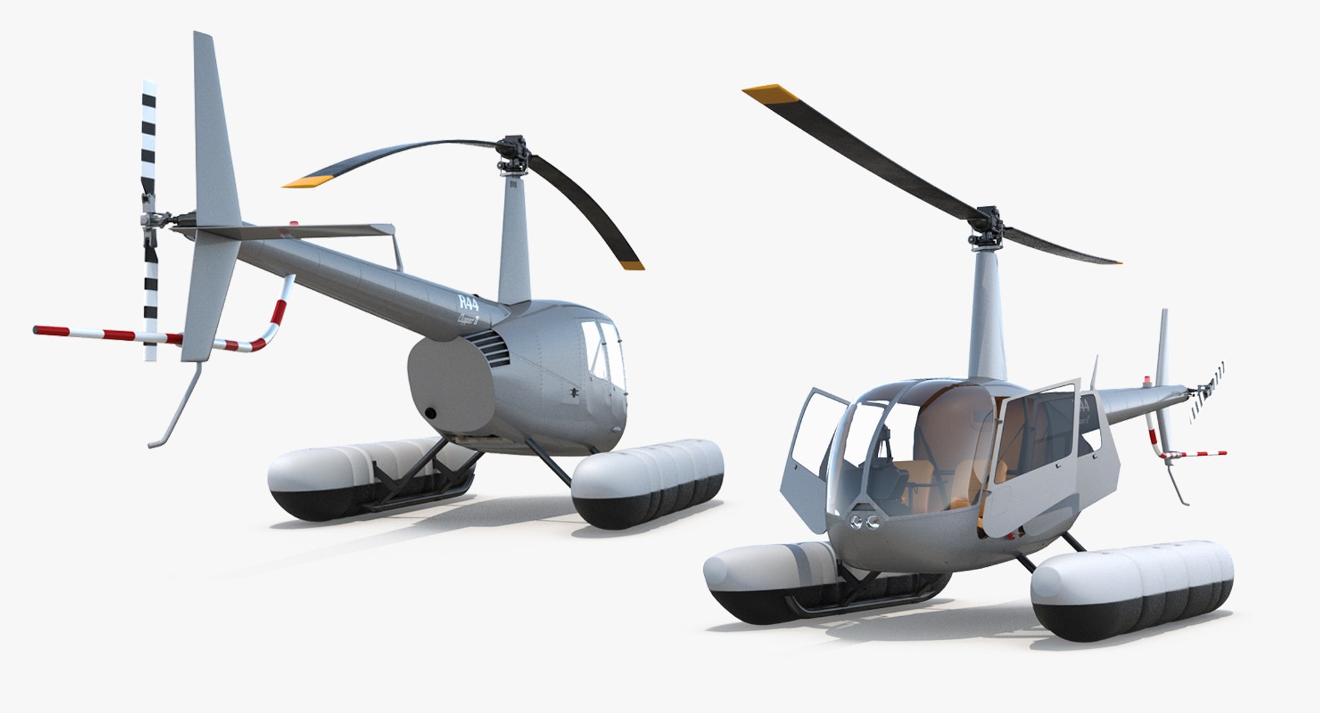 Helicopter Robinson R44 Floats Max