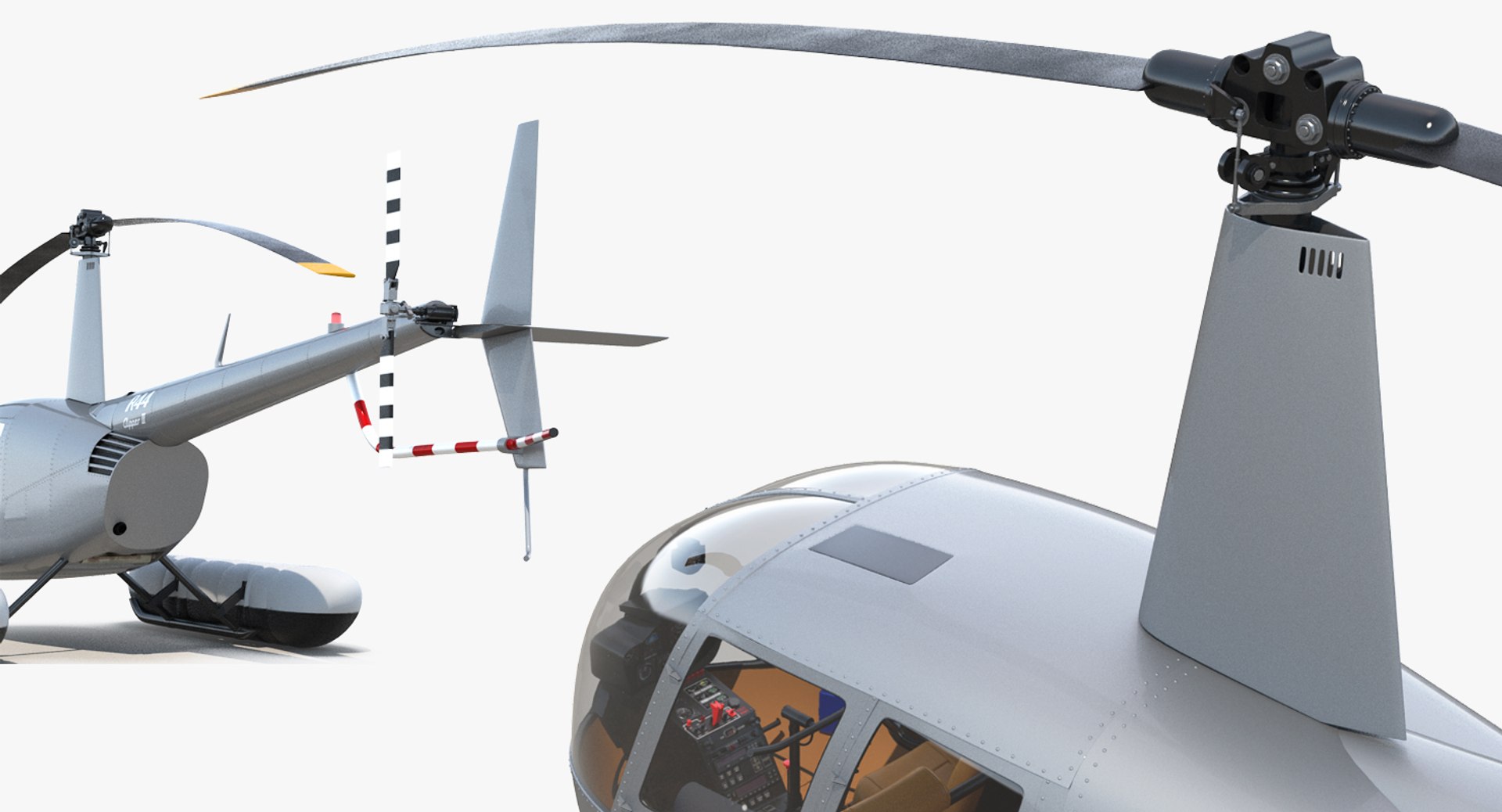 Helicopter Robinson R44 Floats Max