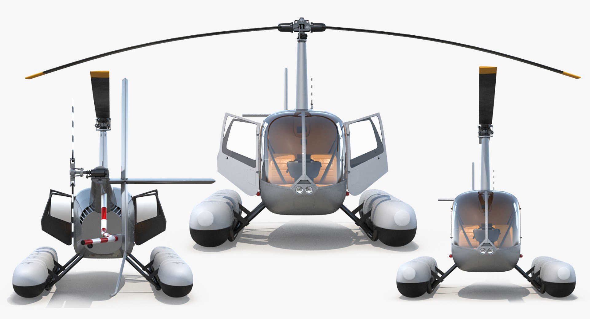 Helicopter Robinson R44 Floats Max