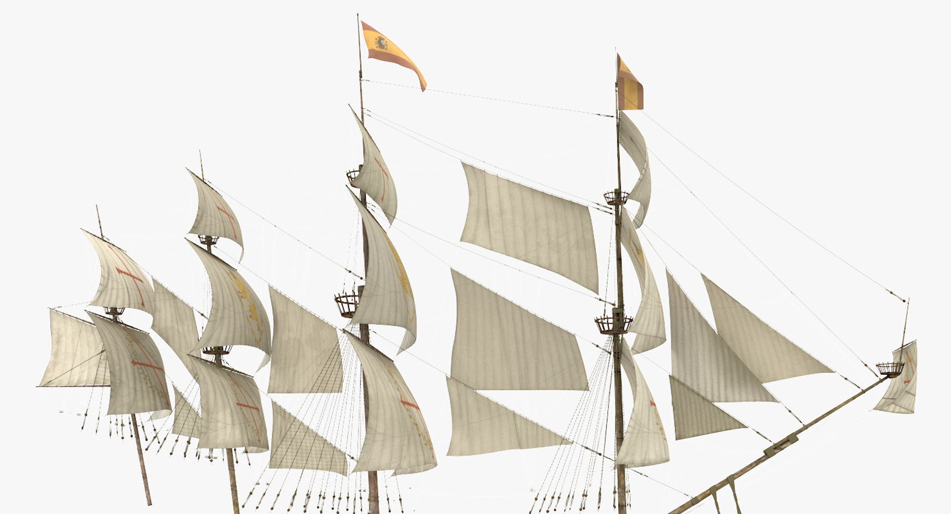 3D Sail Ship Masts - TurboSquid 1171796