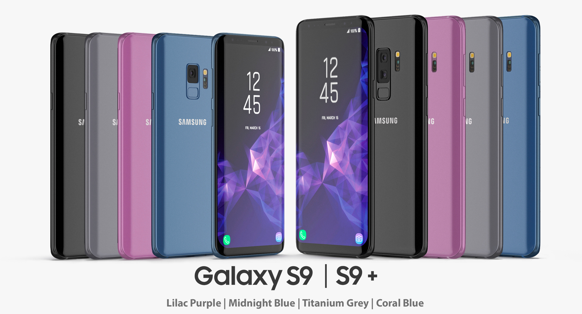 Samsung galaxy s9 colors 3D model - TurboSquid 1270888
