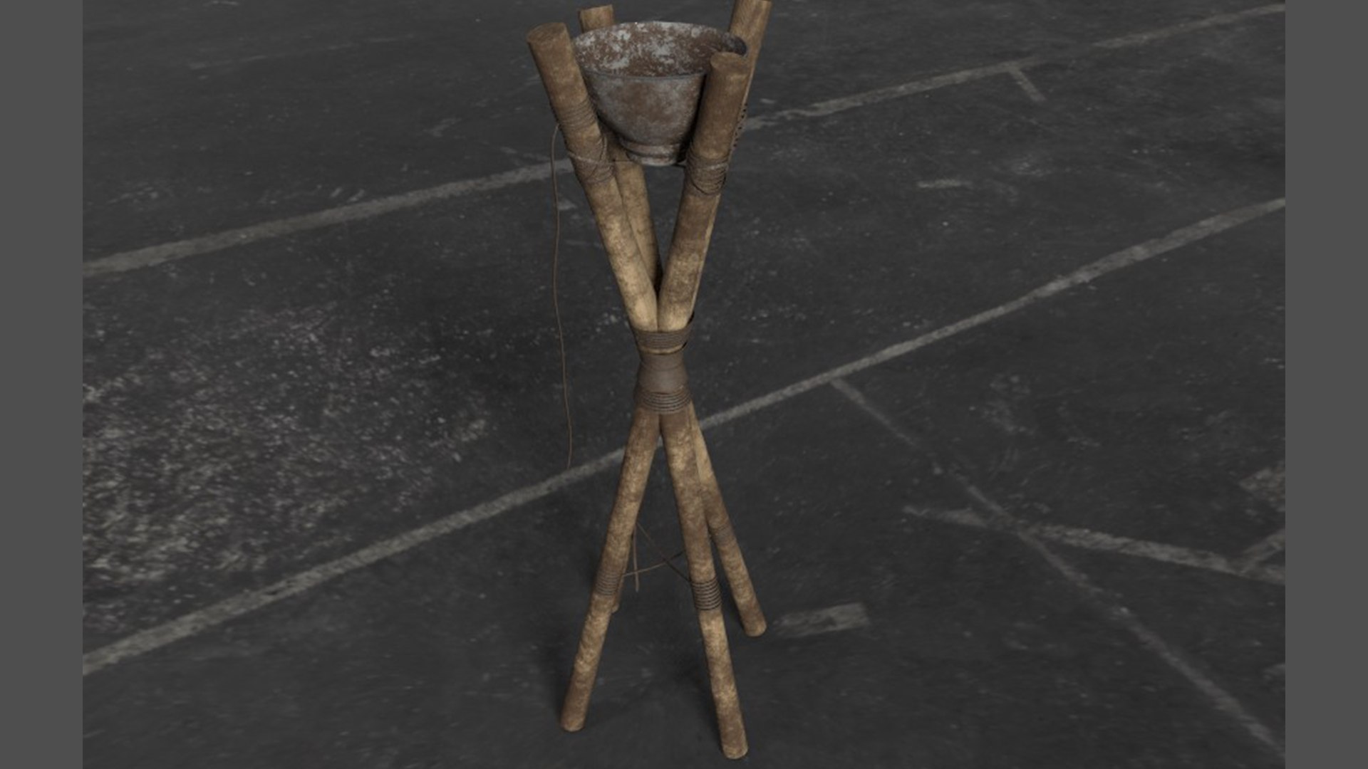 Old Wood Torch 3D - TurboSquid 1880694