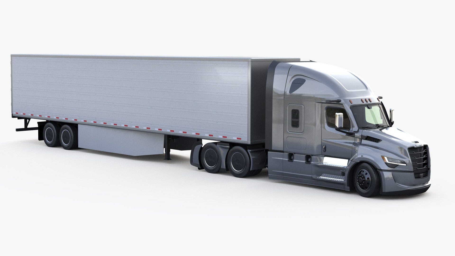 3D Freightliner Cascadia 5th Generation With Trailer 2025 Model ...