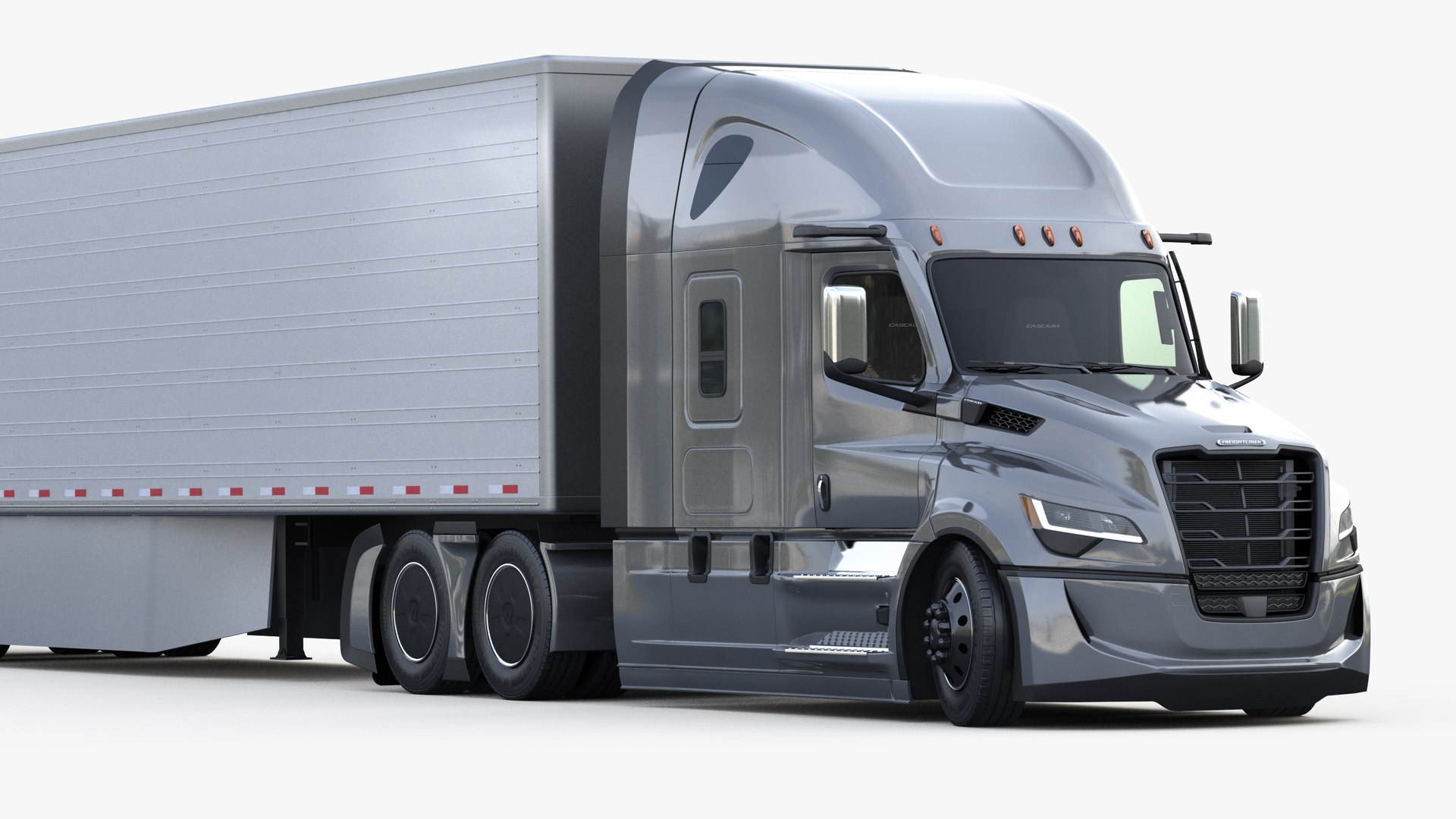 3D Freightliner Cascadia 5th Generation With Trailer 2025 Model ...