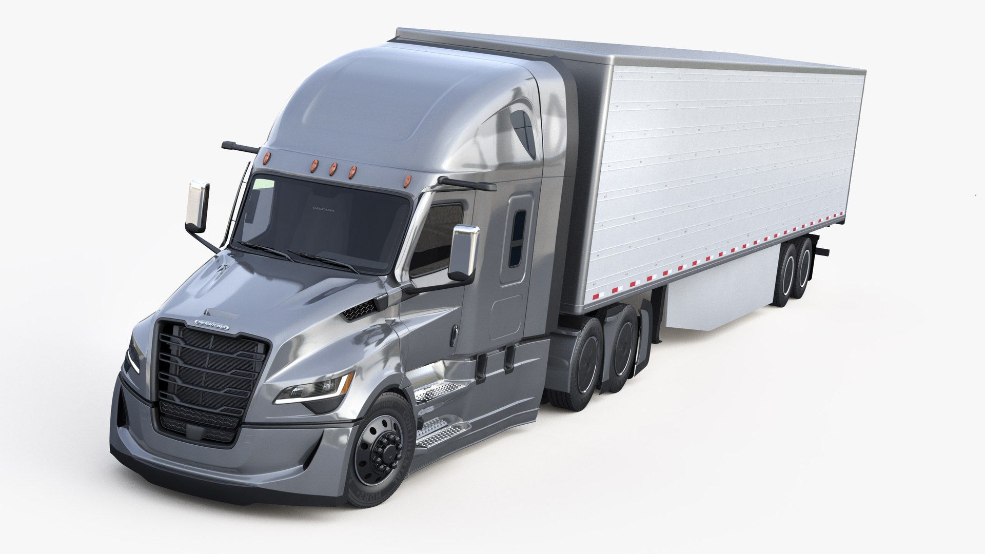 3D Freightliner Cascadia 5th Generation With Trailer 2025 Model ...