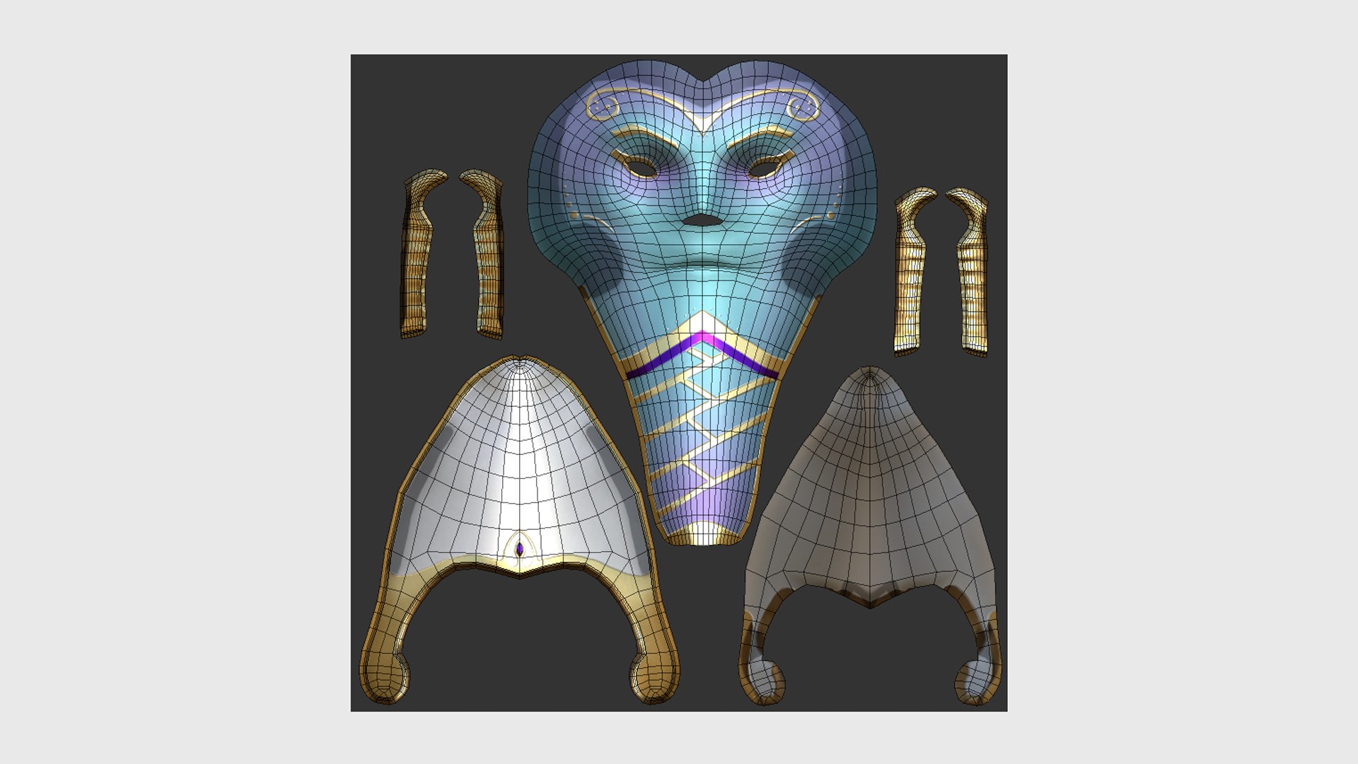 Osiris Mask A09 - Egyptian Gods Character Clothing 3D Model ...