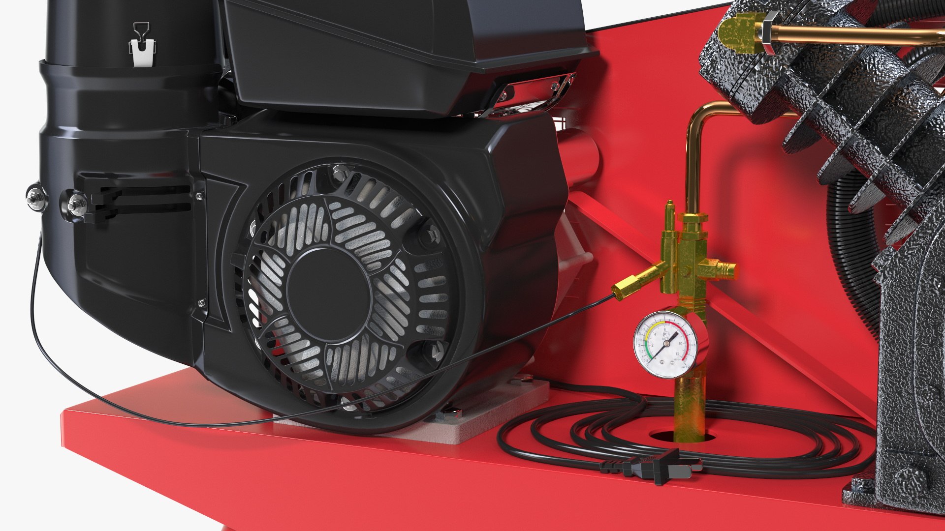 Red Diesel Piston Air Compressor Model - TurboSquid 2145514