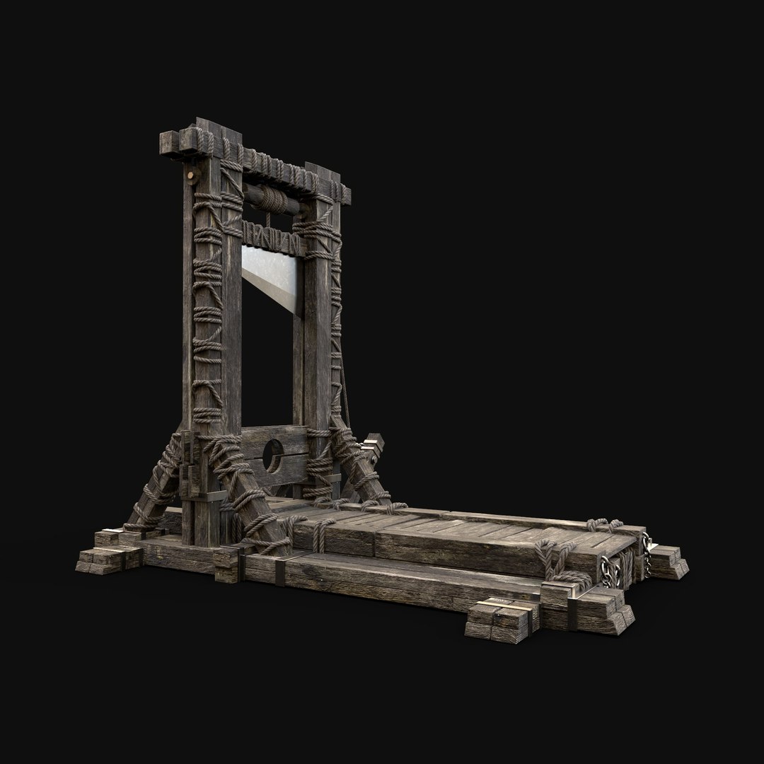 GUILLOTINE TORTURE EXECUTION MEDIEVAL TOOL AAA CONSTRUCTION 3D Model ...