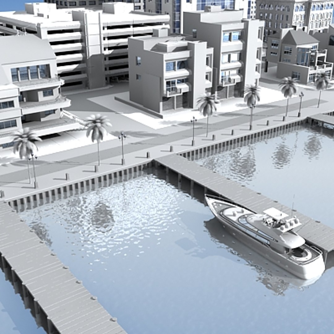 Seaside Port 3d Model