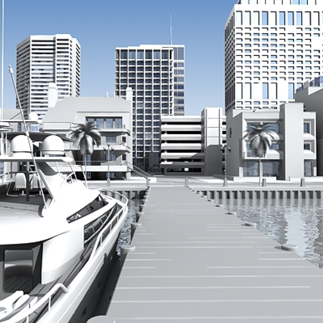 Seaside Port 3d Model