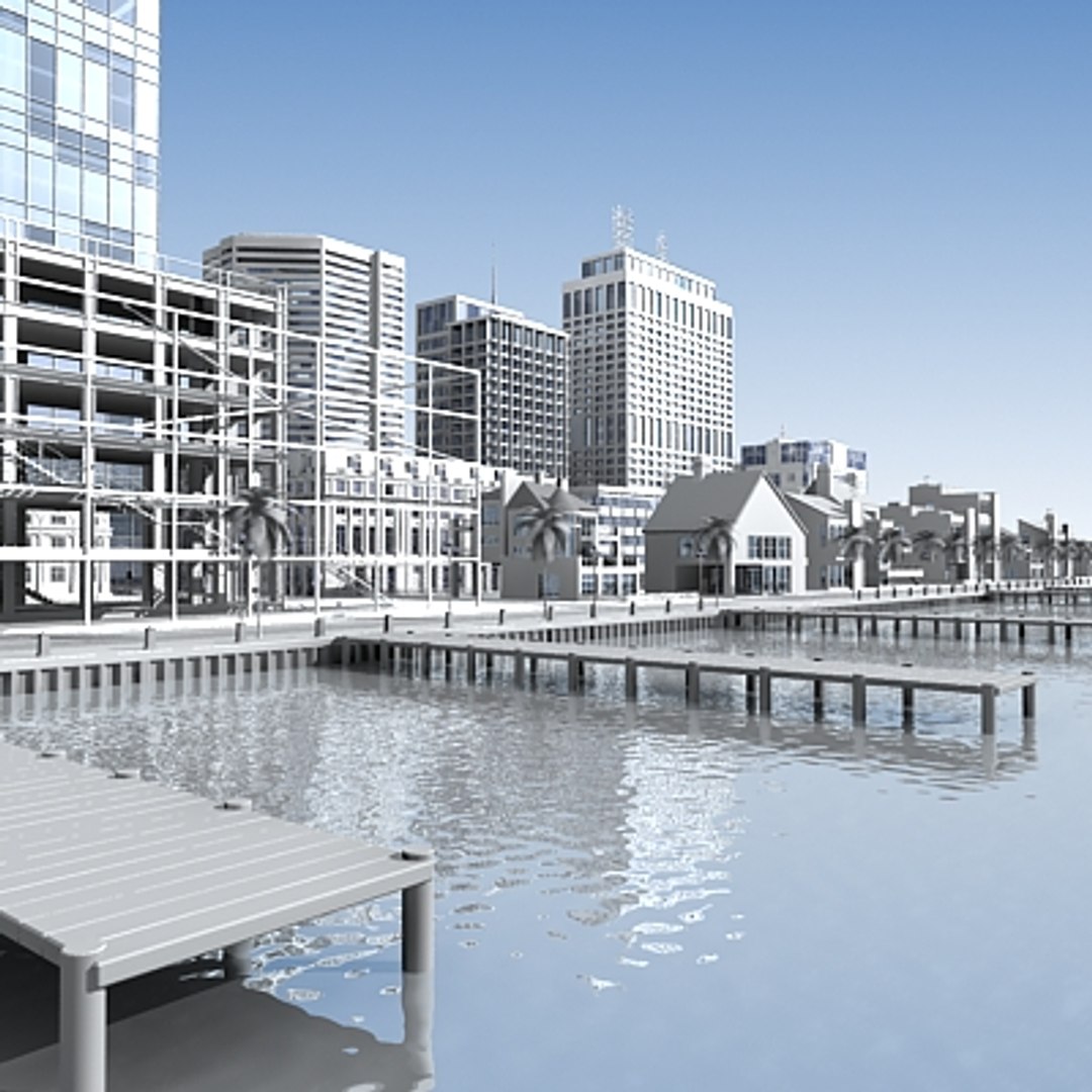 Seaside Port 3d Model