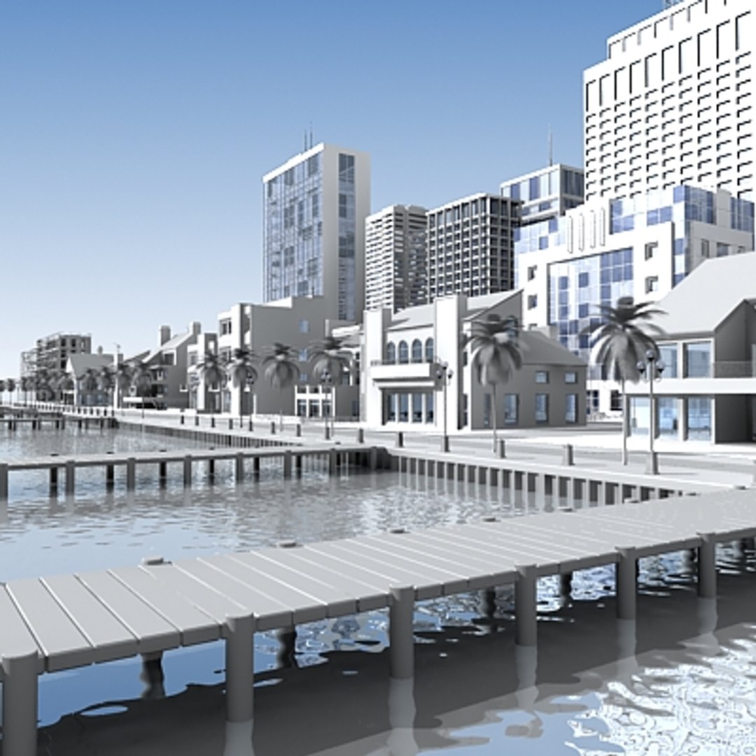 Seaside Port 3d Model