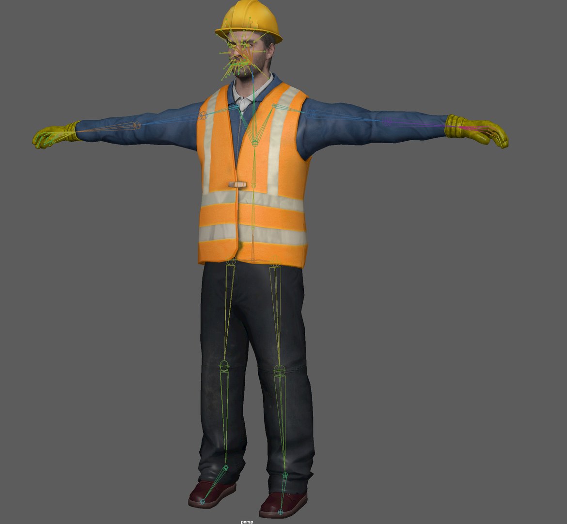 3D Model Construction Worker - TurboSquid 2033150