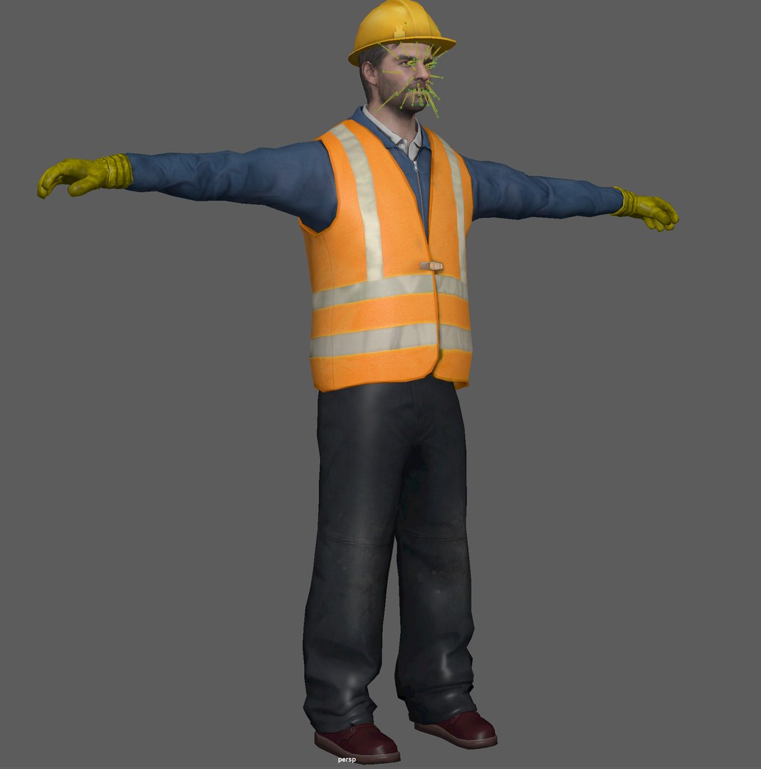 3D Model Construction Worker - TurboSquid 2033150