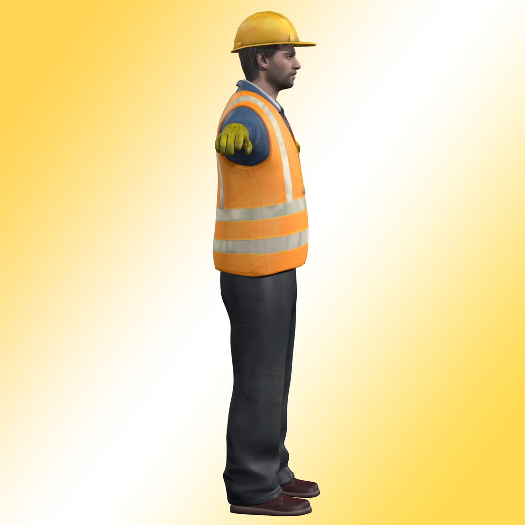 3D Model Construction Worker - TurboSquid 2033150