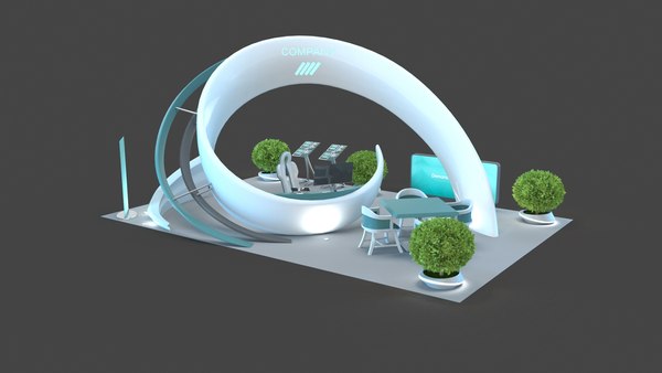 modelo 3d Stands de exposición futuristas de ciencia ficción ...