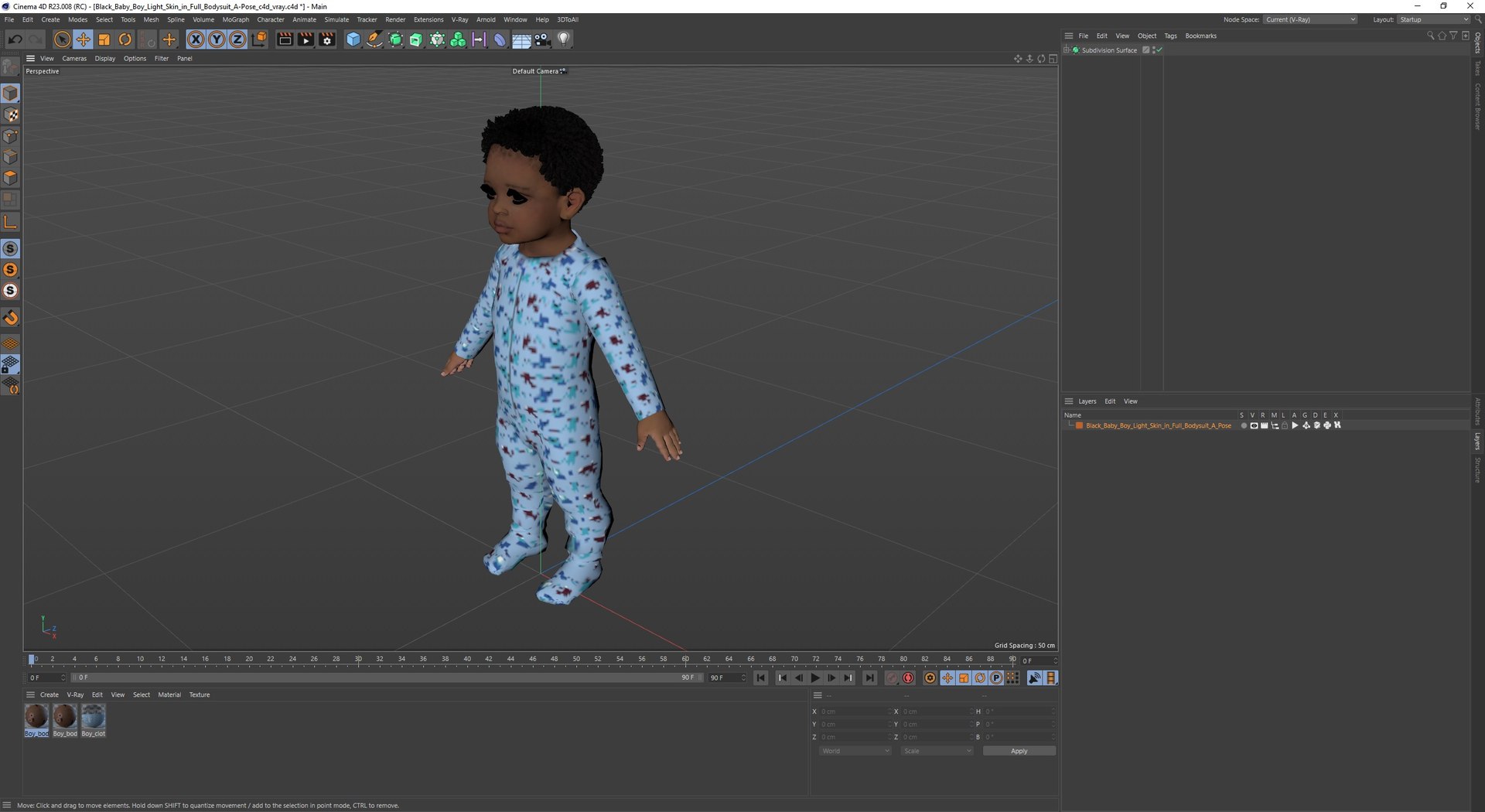 Black Baby Boy Light Skin In Full Bodysuit A-Pose 3D Model - TurboSquid ...