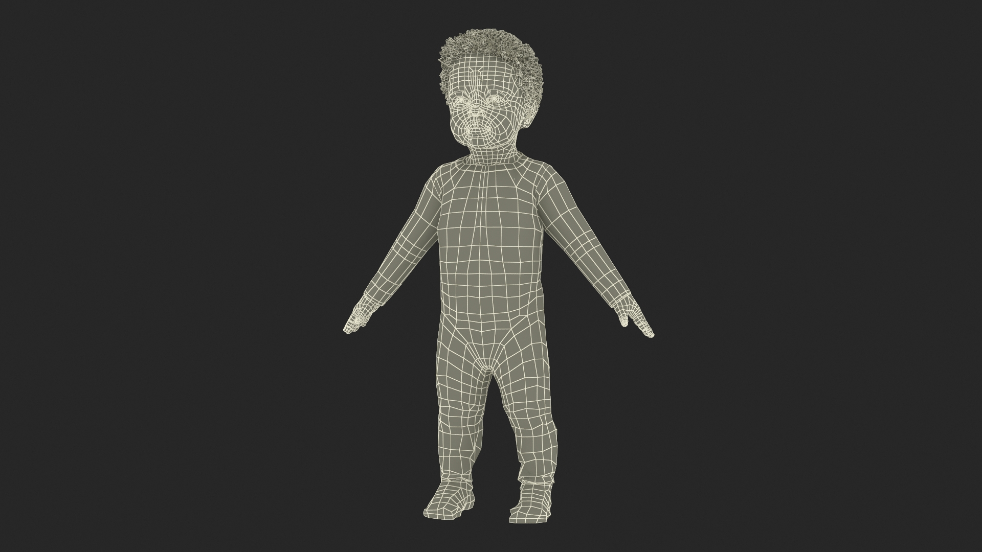 Black Baby Boy Light Skin In Full Bodysuit A-Pose 3D Model - TurboSquid ...