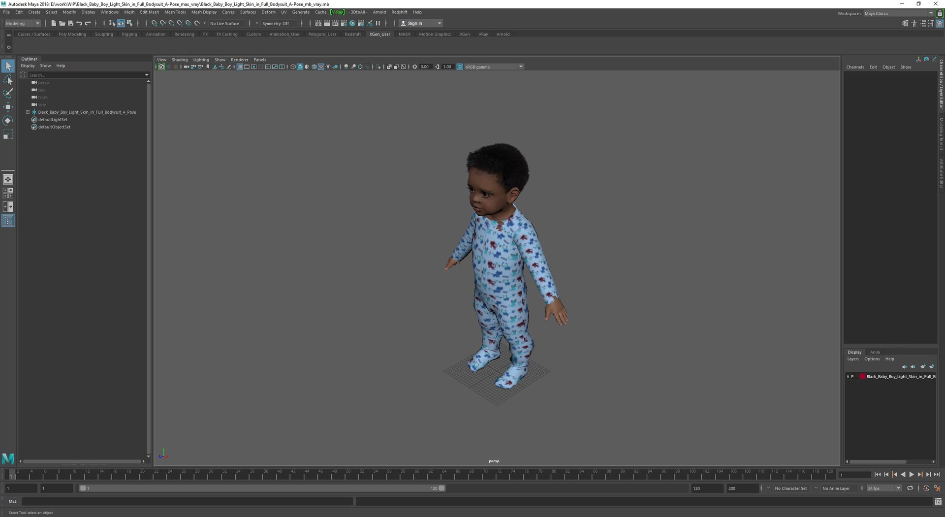 Black Baby Boy Light Skin In Full Bodysuit A-Pose 3D Model - TurboSquid ...