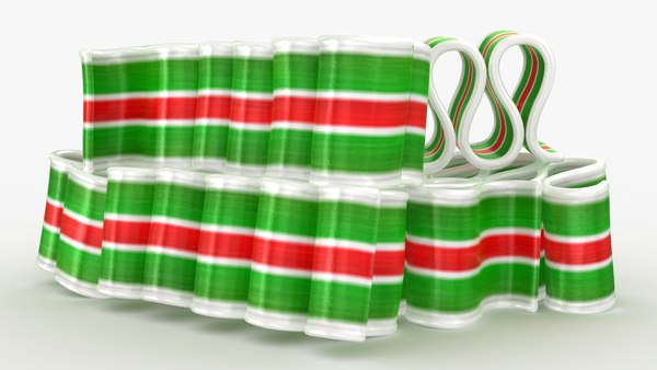3D realistic christmas ribbon candy - TurboSquid 1468878