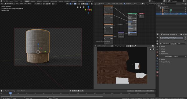 3D model homemade puf cylinder - TurboSquid 1465857