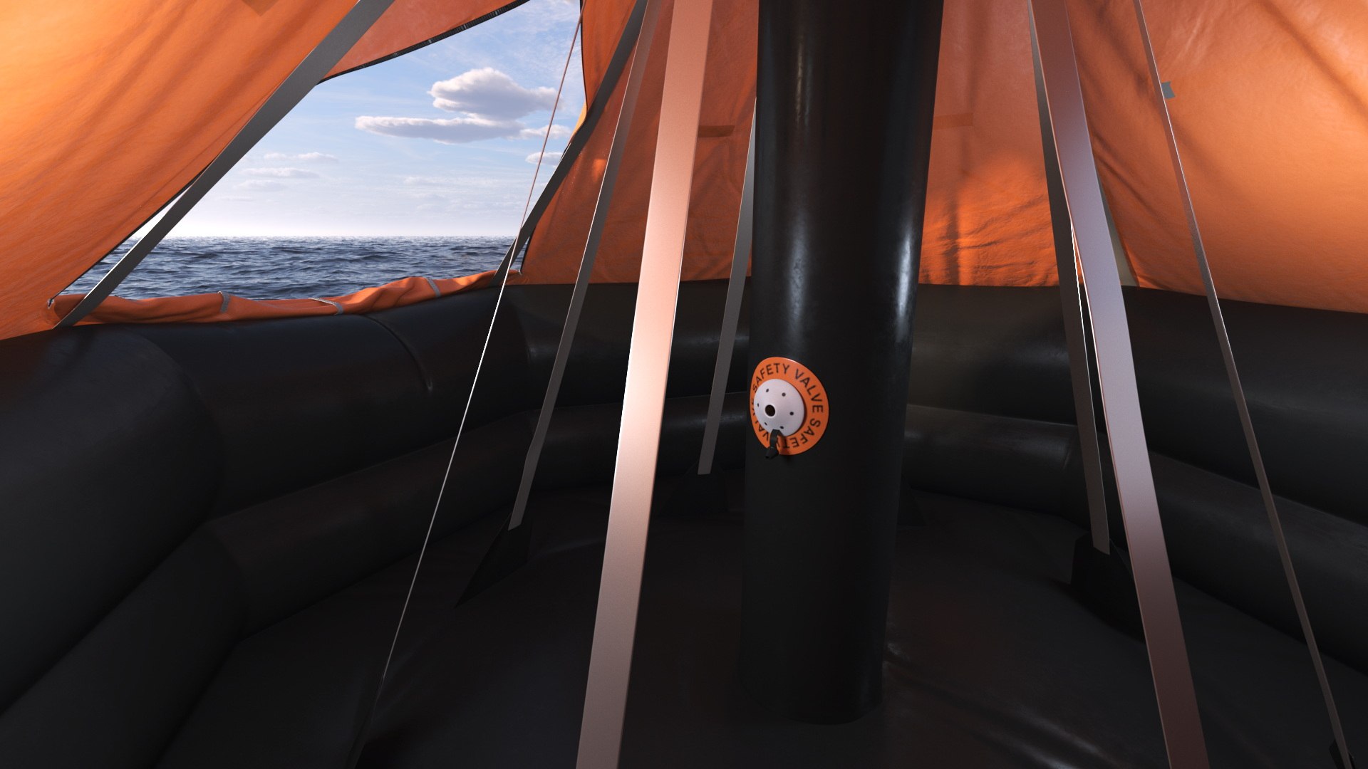 3D Model Inflatable Life Raft - TurboSquid 2315045