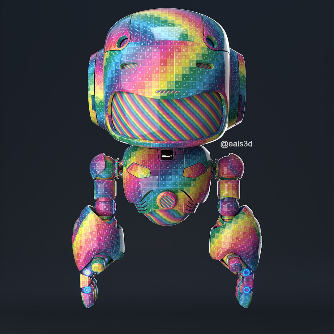 Cute Robot H-78 3D - TurboSquid 2490874