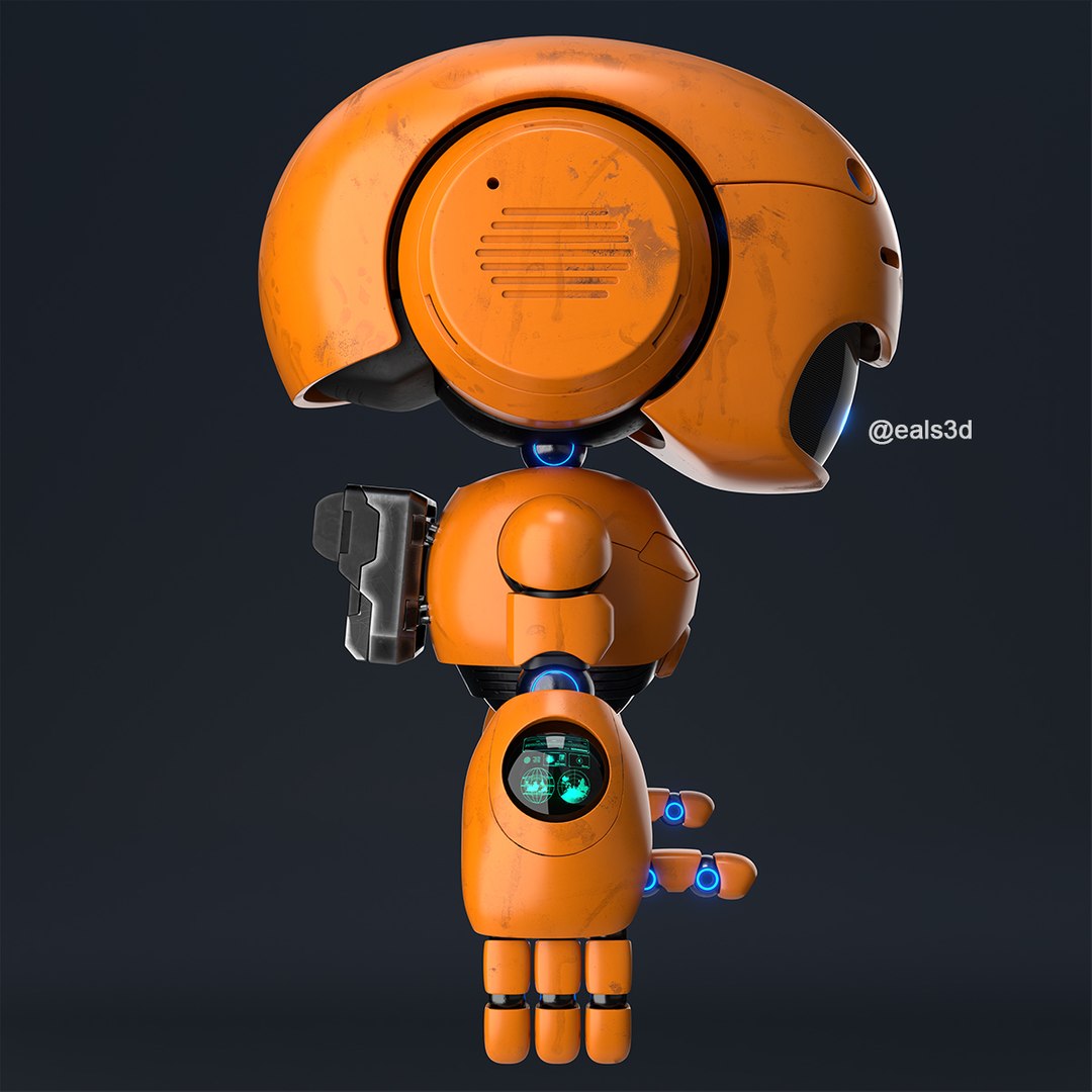 Cute Robot H-78 3D - TurboSquid 2490874
