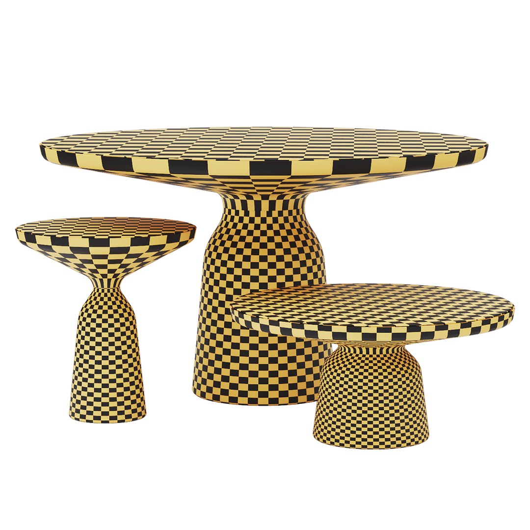 Bell Tables Set 3D Model - TurboSquid 1917038