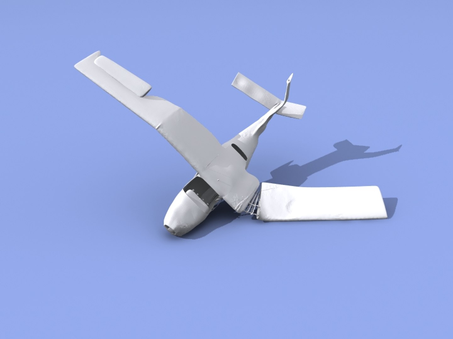 3d Wreck Plane Model