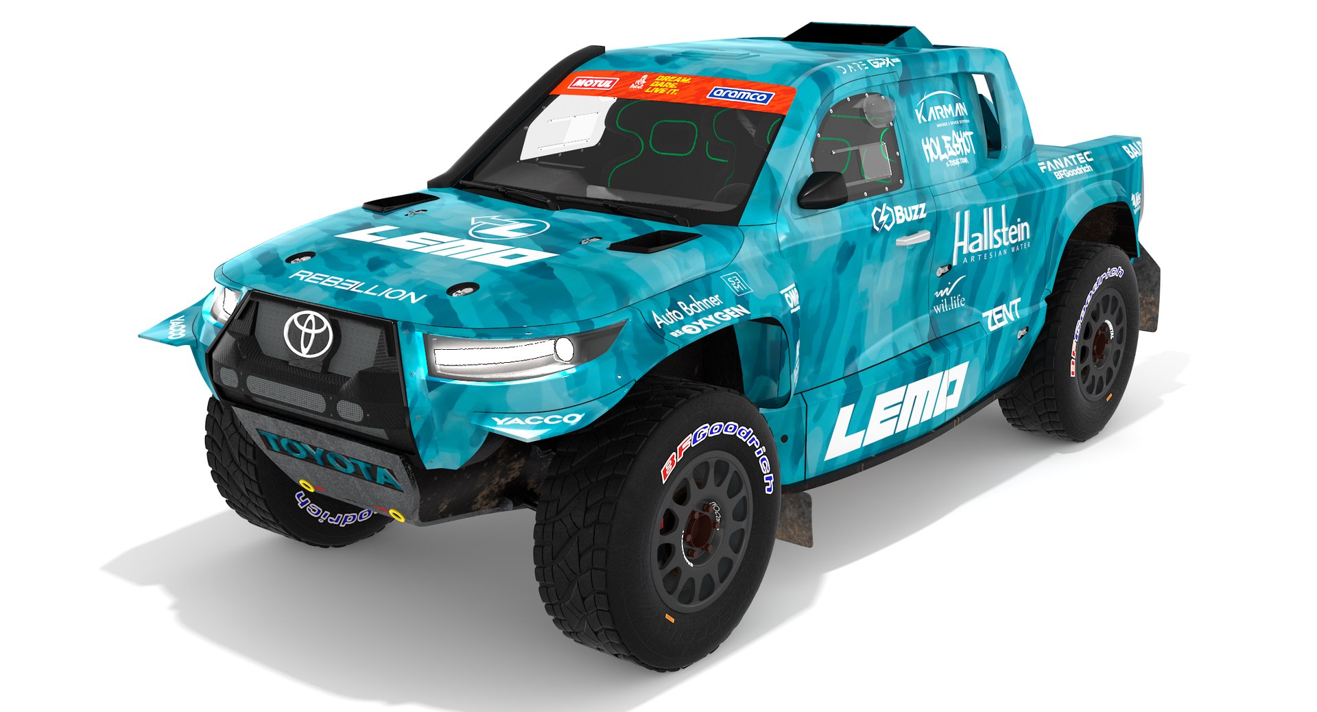 Toyota GR Hilux DKR Rebellion Racing Team 3D - TurboSquid 2009542