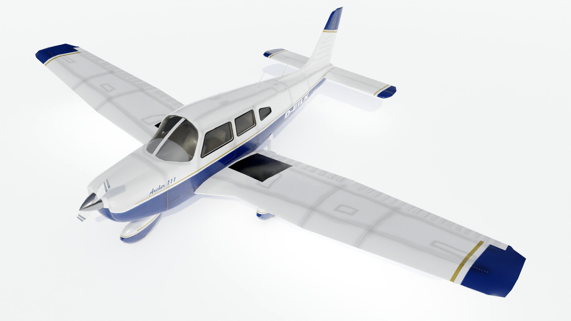 Piper Archer Aircraft Plane 3d Model