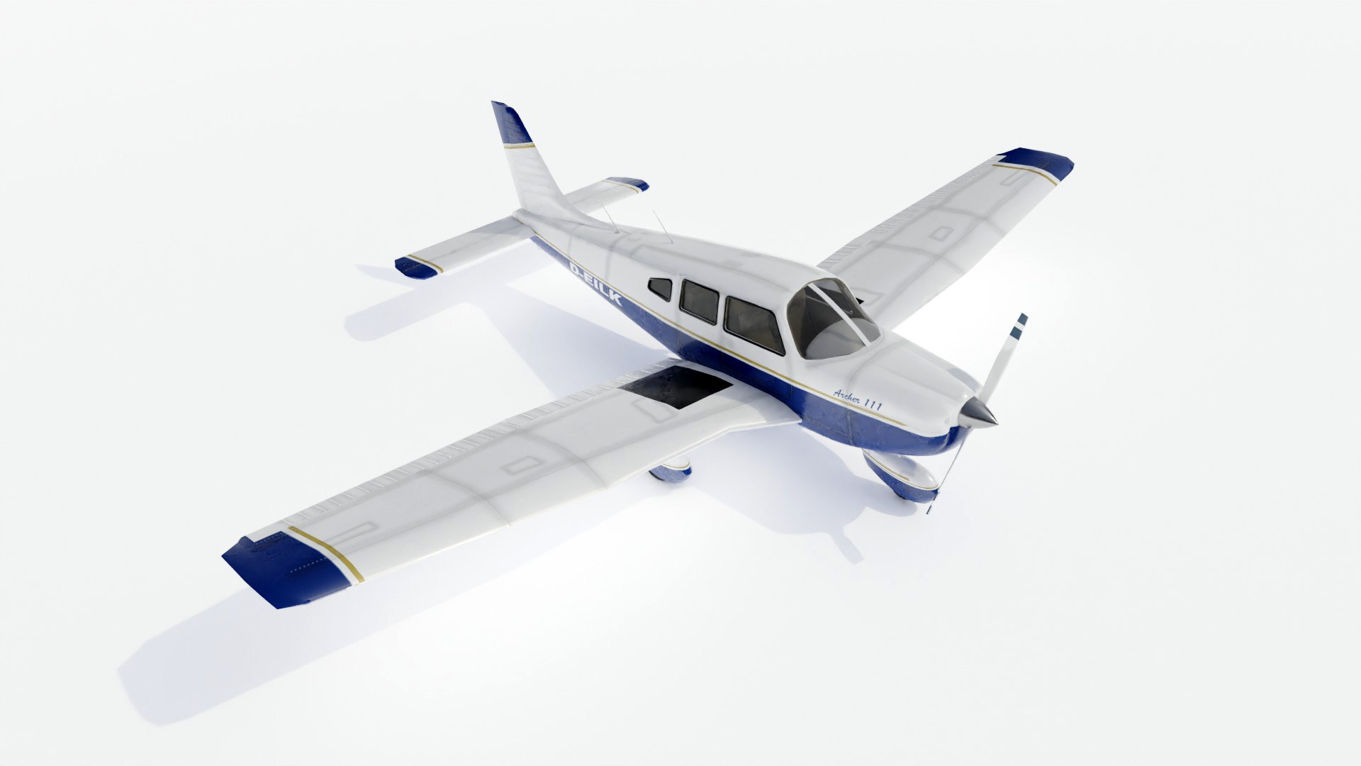 Piper Archer Aircraft Plane 3d Model