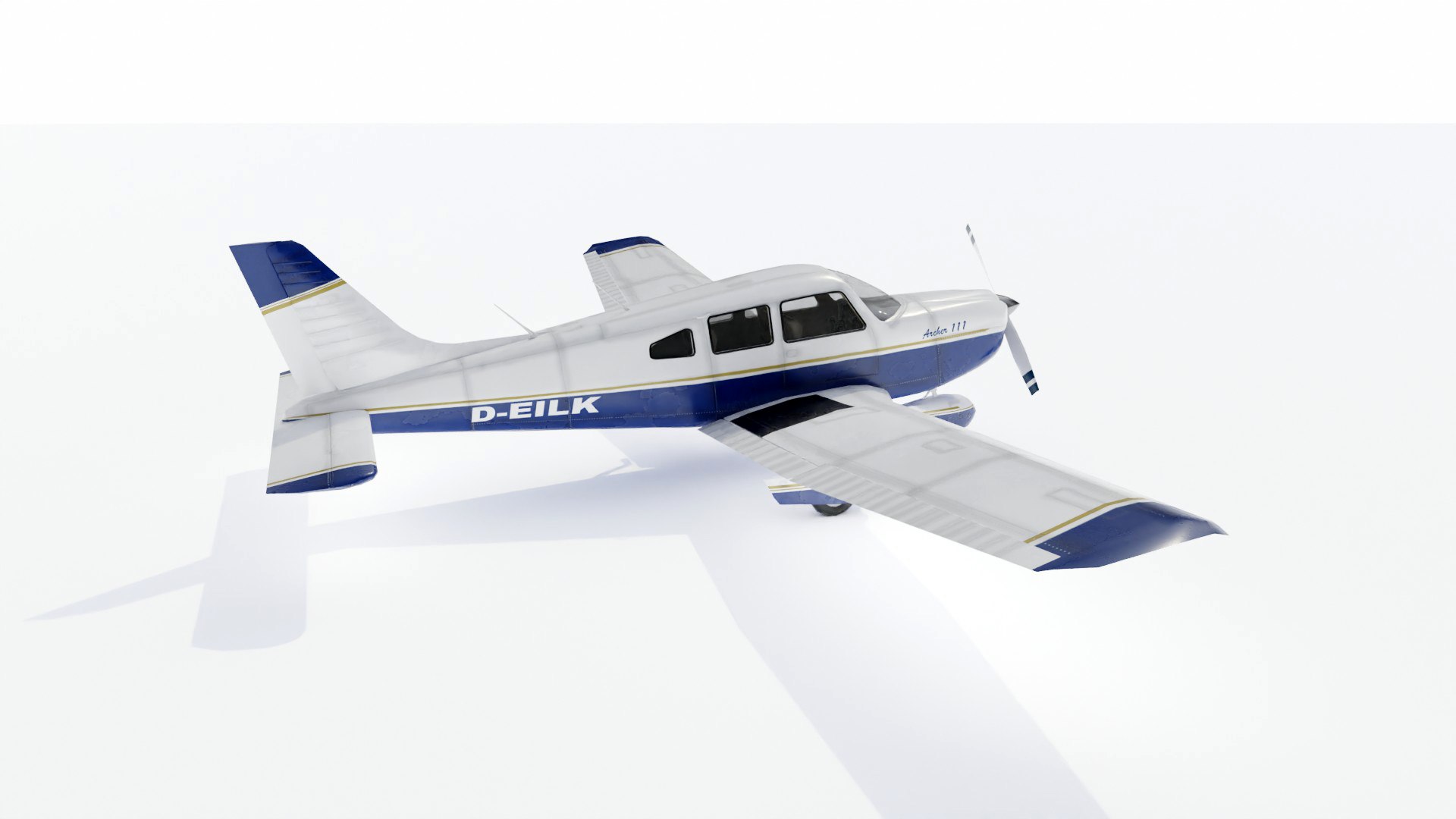 Piper Archer Aircraft Plane 3d Model