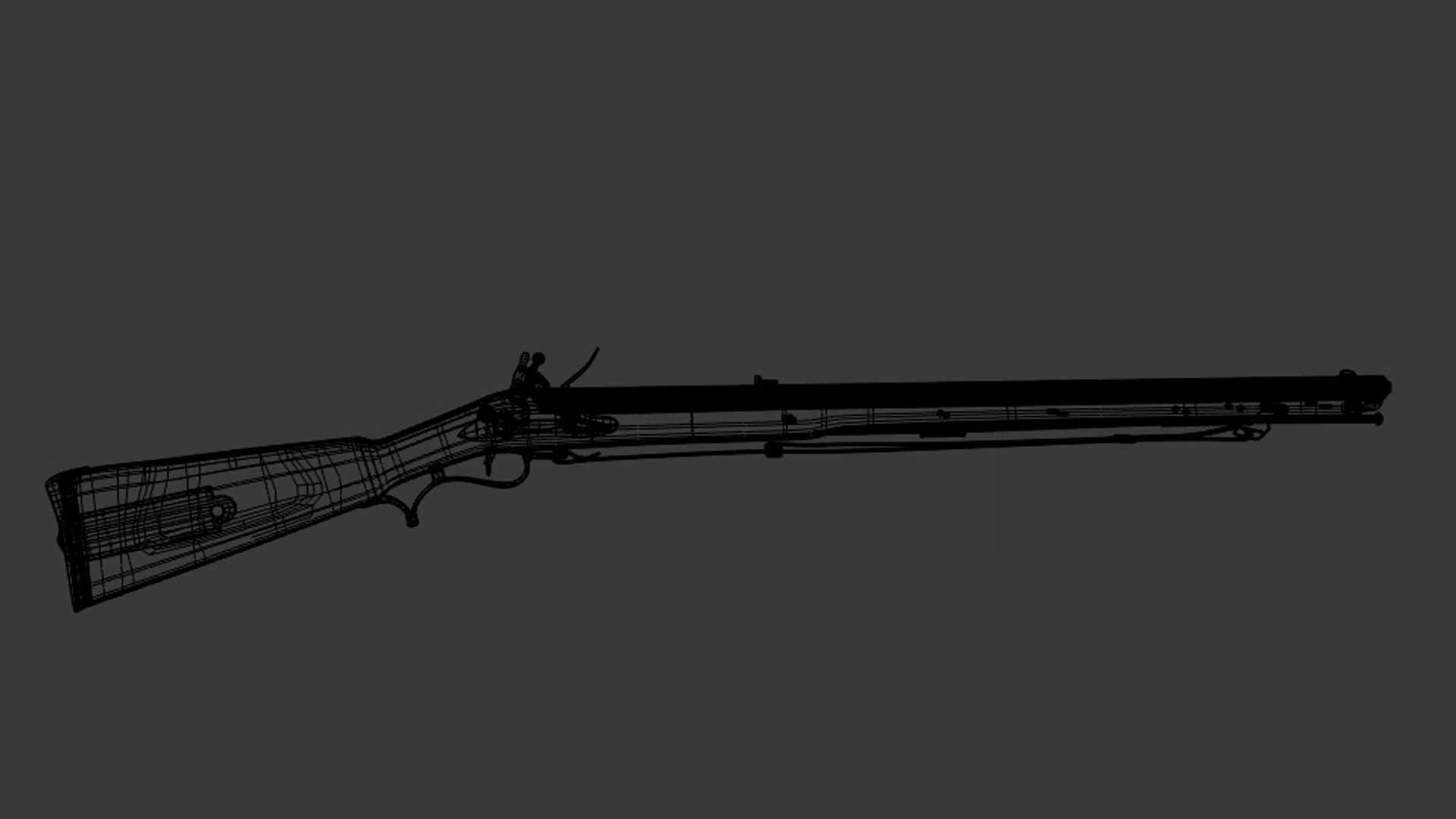 3d Baker Flintlock Rifle