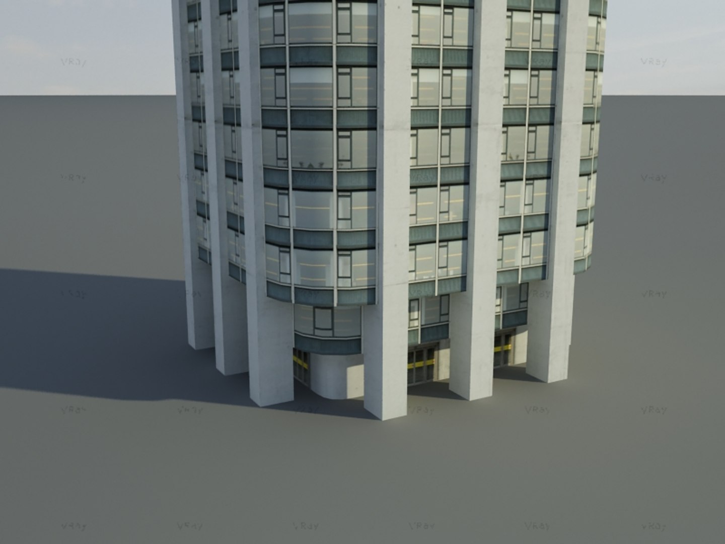 Large Office Building 3d 3ds