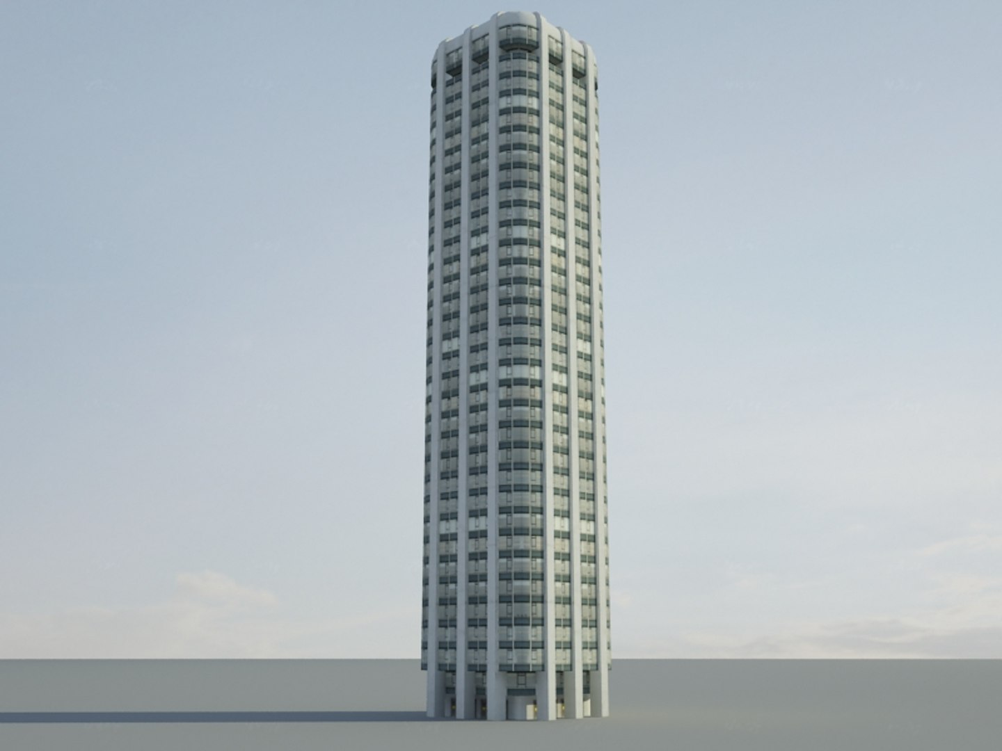 Large Office Building 3d 3ds