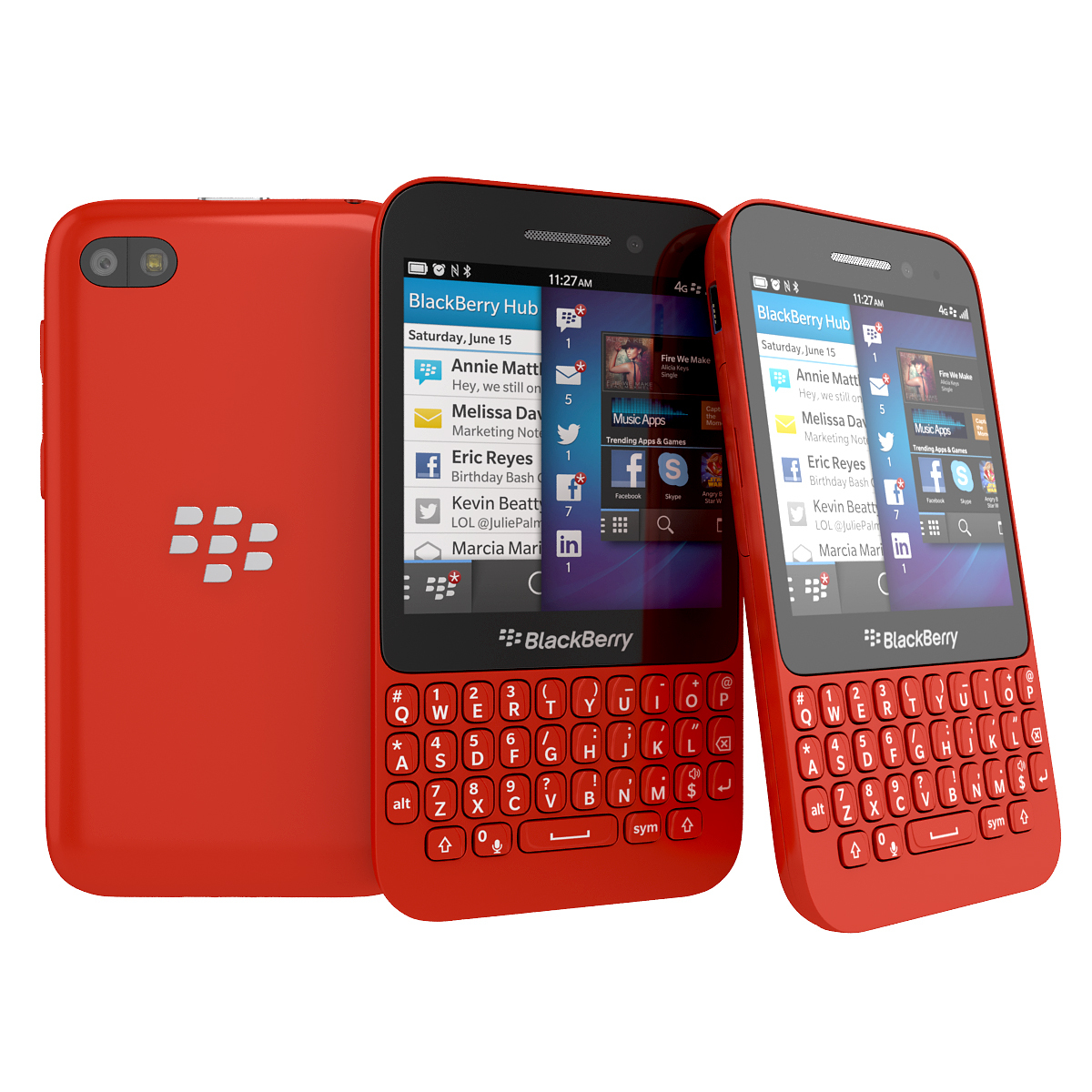 3d blackberry q5 qwerty smartphone