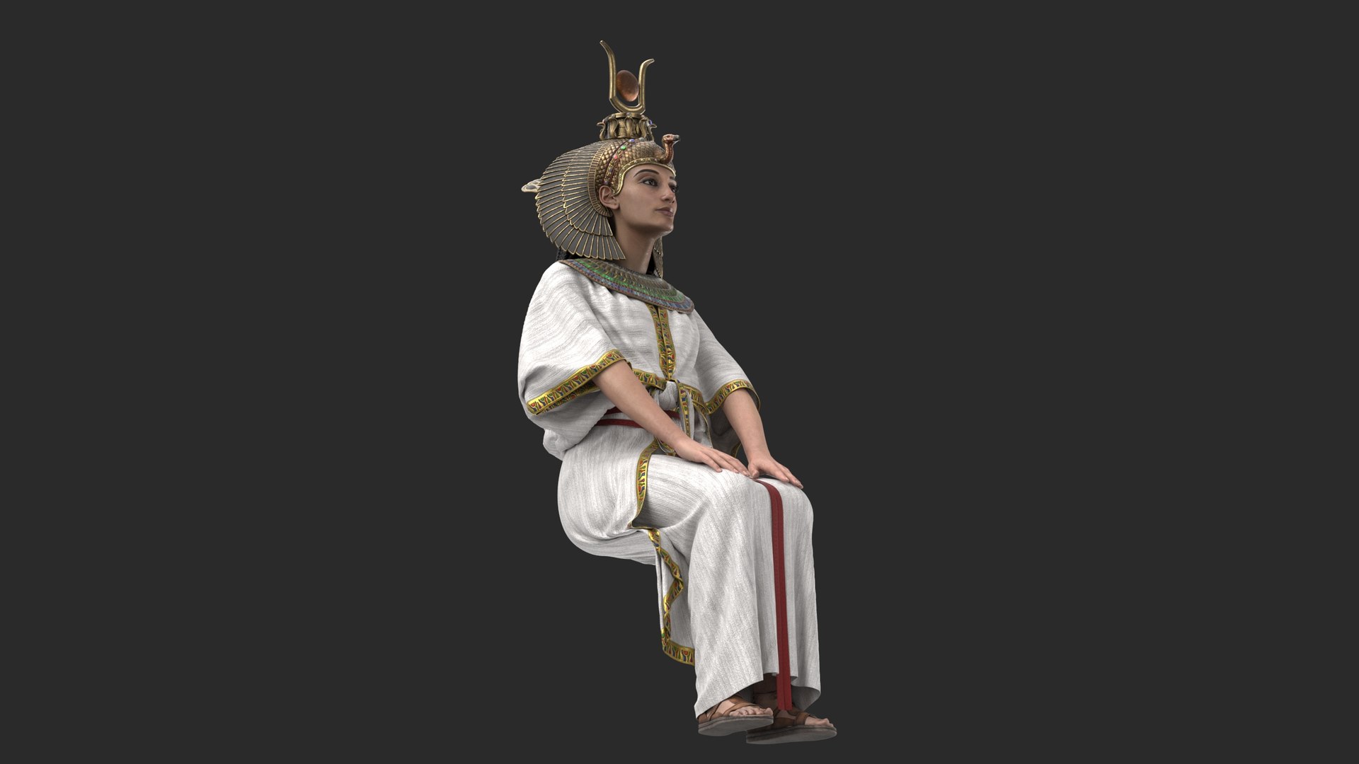 Egyptian Queen Sit Default Model - TurboSquid 2151459